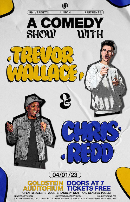 Trevor Wallace, Chris Redd to headline University Union comedy show for April Fools' Day - The ...