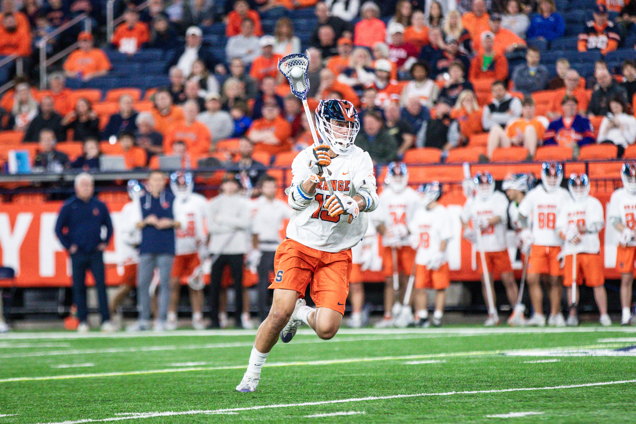 Sam English’s stamina, versatility energizes SU in 6th season