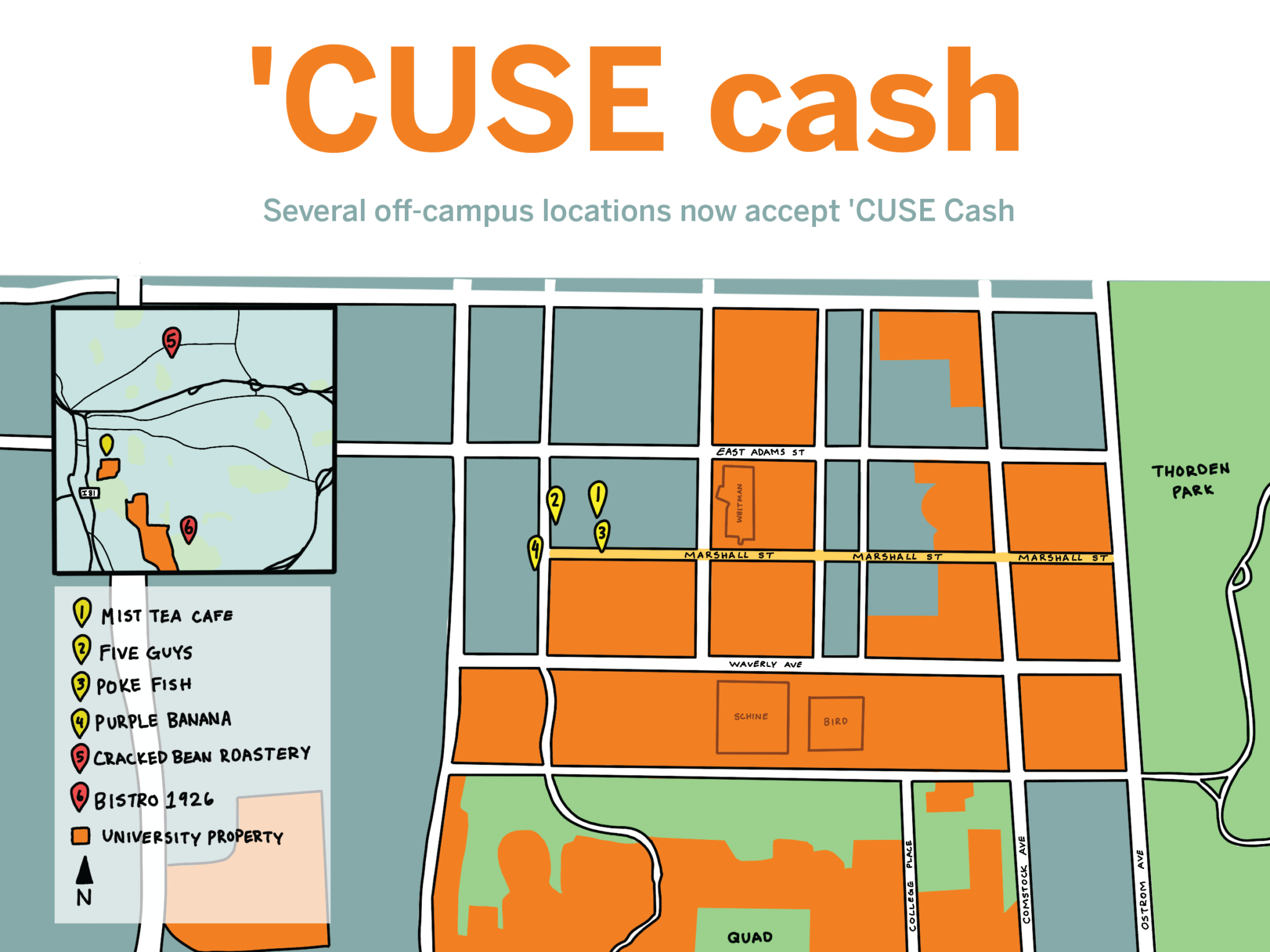‘CUSE Cash now accepted at off-campus restaurants - The Daily Orange